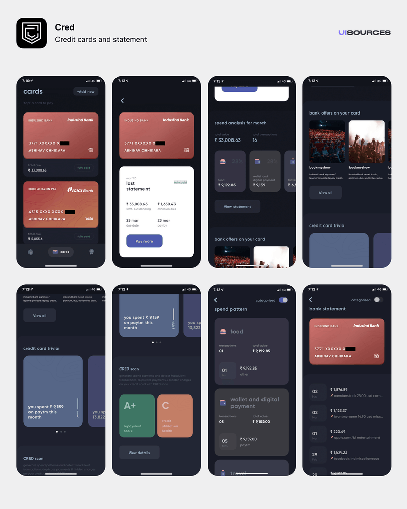 Cred App - Pay credit card bills | UI Sources